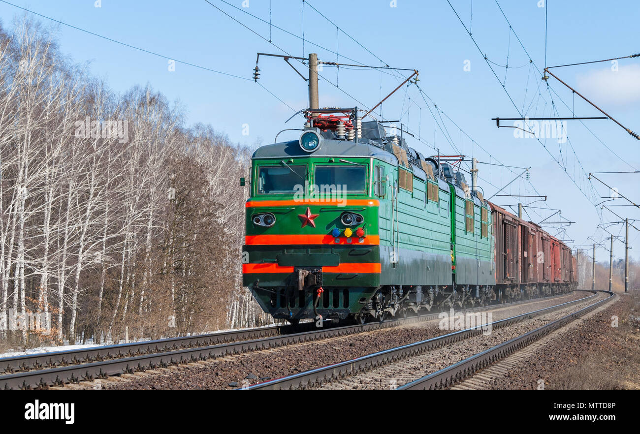 Heavy freight locomotive Banque de photographies et d’images à haute ...