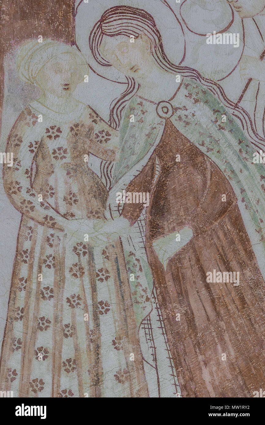 Marie rend visite à son parent Elizabeth, la visitation. Elles sont ...