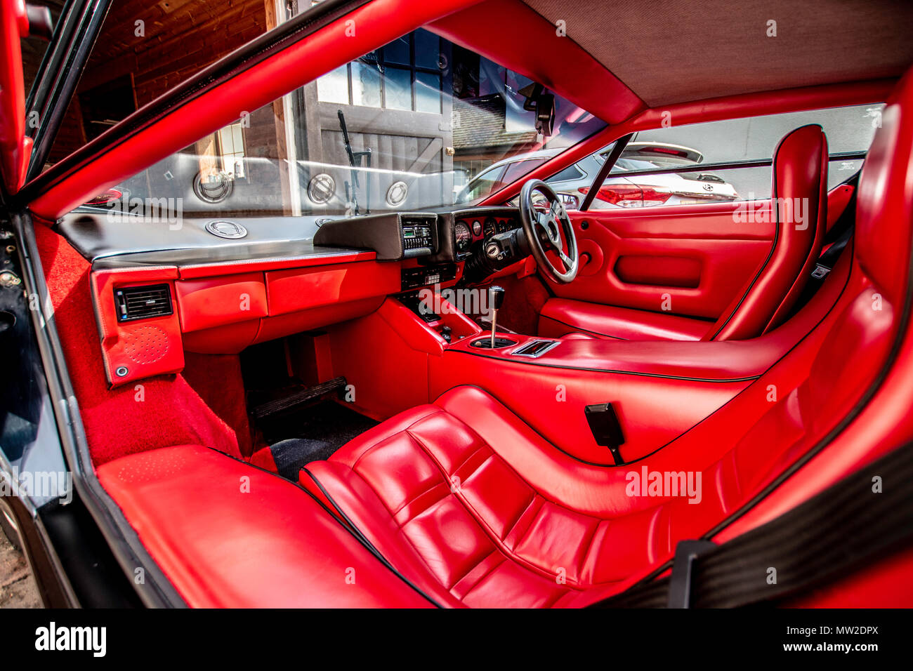 Lamborghini Countach Interior Photo Stock - Alamy