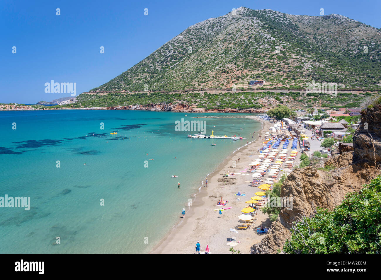 Plage de Livadi, Bali, Région de Rethymnon, Crète (Crète), Grèce Photo ...