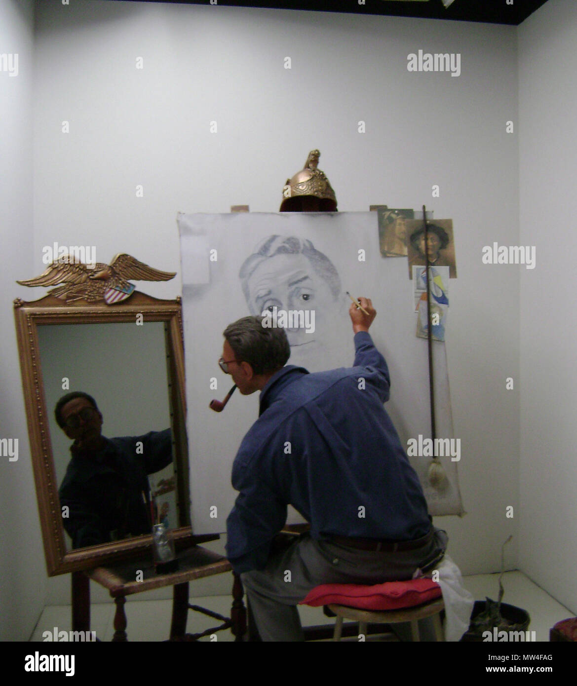 Norman rockwell triple autoportrait Banque de photographies et d’images ...