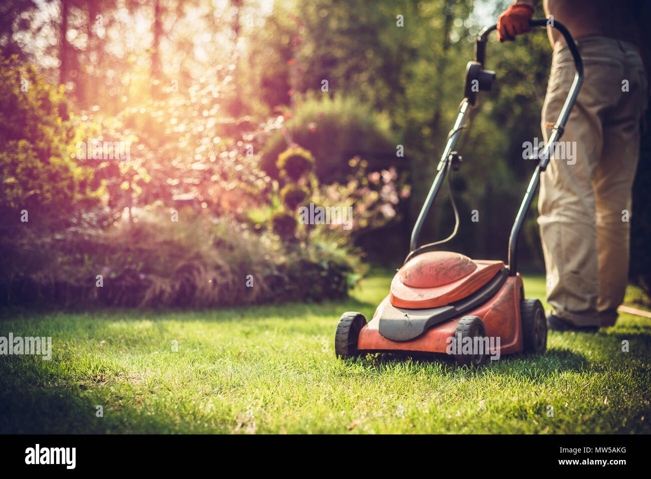Un jardinier au travail Banque d'image et photos - Alamy