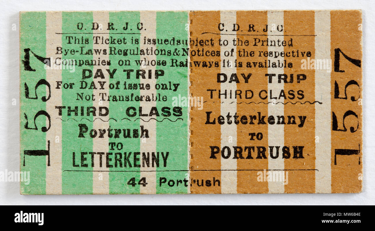 Old irish train ticket Banque de photographies et d’images à haute ...
