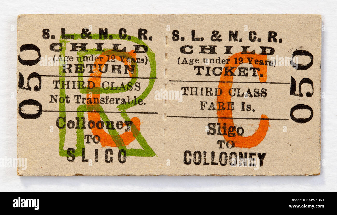 Old irish train ticket Banque de photographies et d’images à haute ...