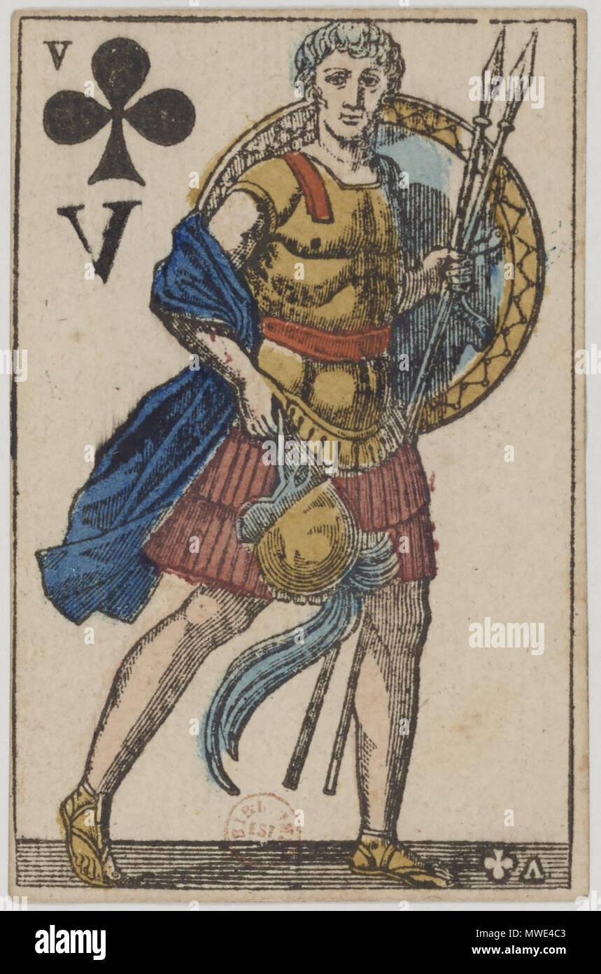 . Anglais : Premier Empire français jeu de cartes, 1810 : valet de ...