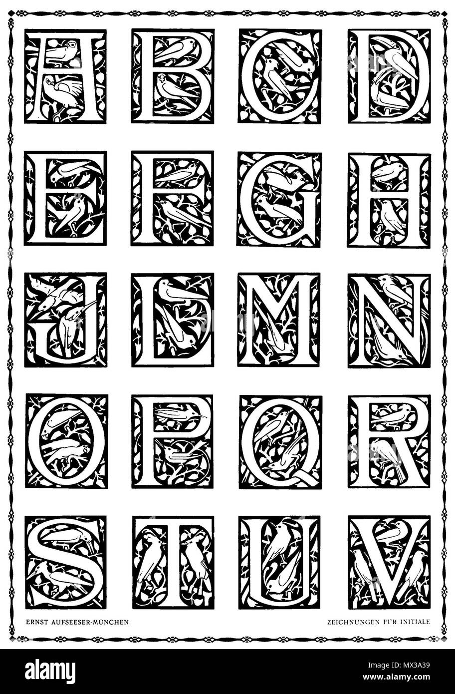 . English : Alphabet en lettrines (de A à V) . 29 juin 2014, 11:16:39 ...