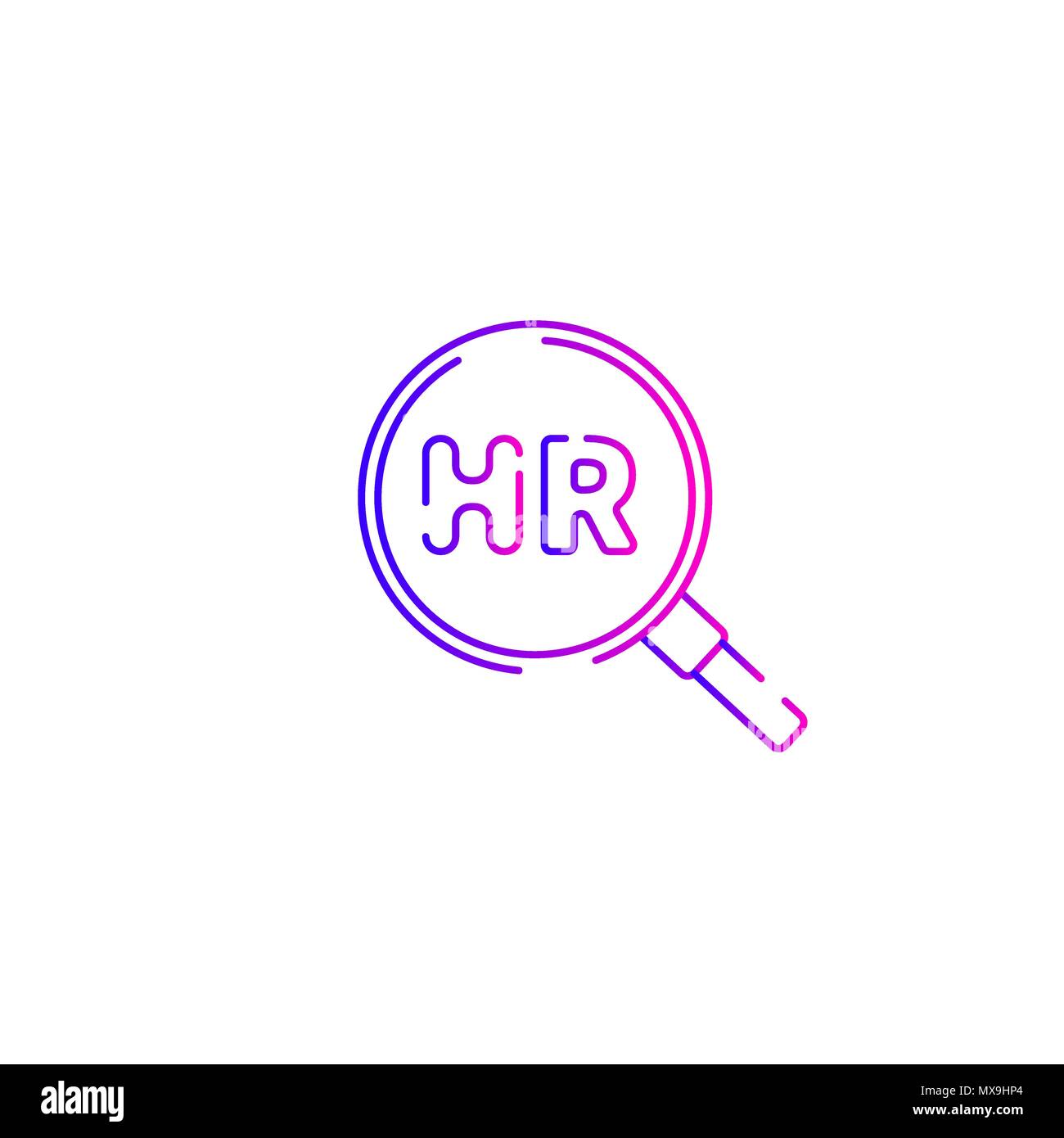 Rh ressources humaines, icône, logo, symbole de recrutement, la ...