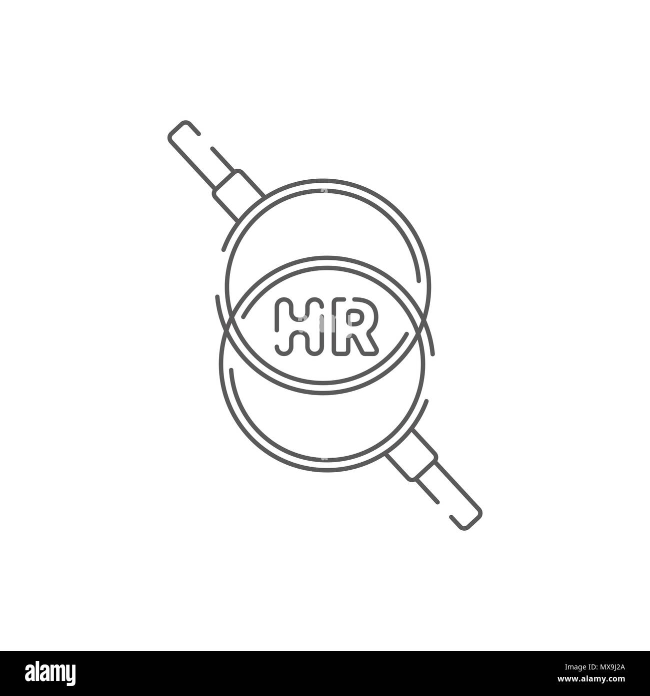 Des ressources humaines, rh icône line logo, symbole de recrutement, la ...