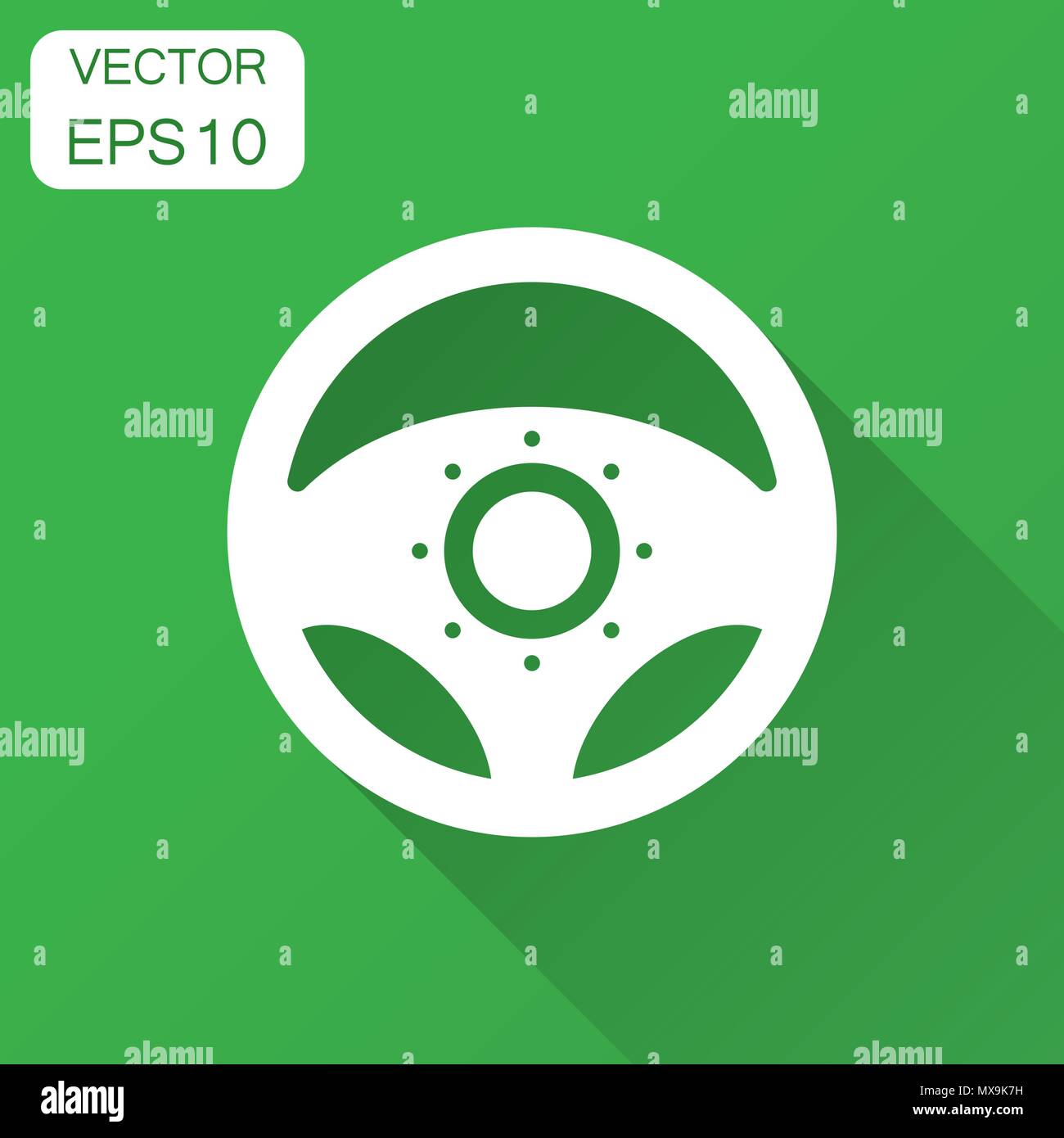 L'icône du volant. Avec l'ombre portée de l'illustration vectorielle ...