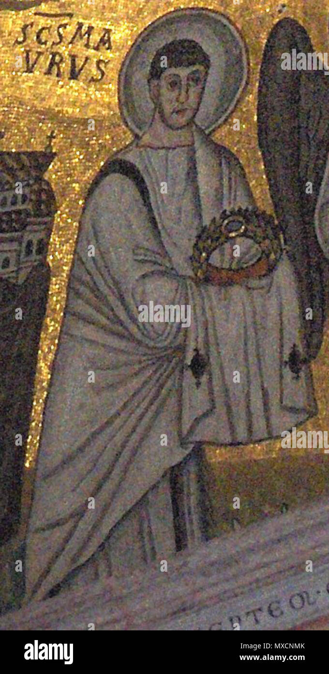 . Anglais : Maurus de Parentium présente de Vierge à l'enfant une ...