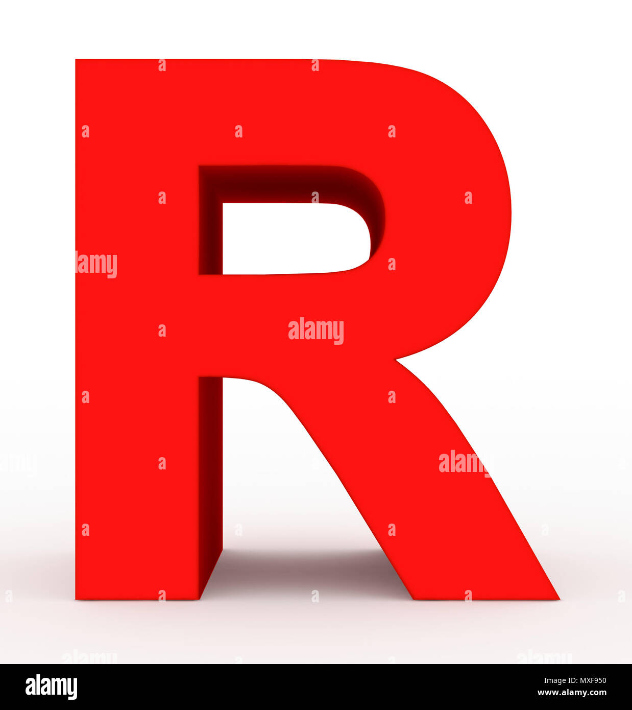 Lettre rouge et blanc r Banque de photographies et d’images à haute ...
