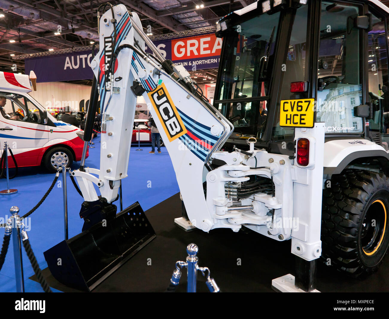 Une JCB Digger, 2018 avec l'équipe de Formule Un Williams Martini ...