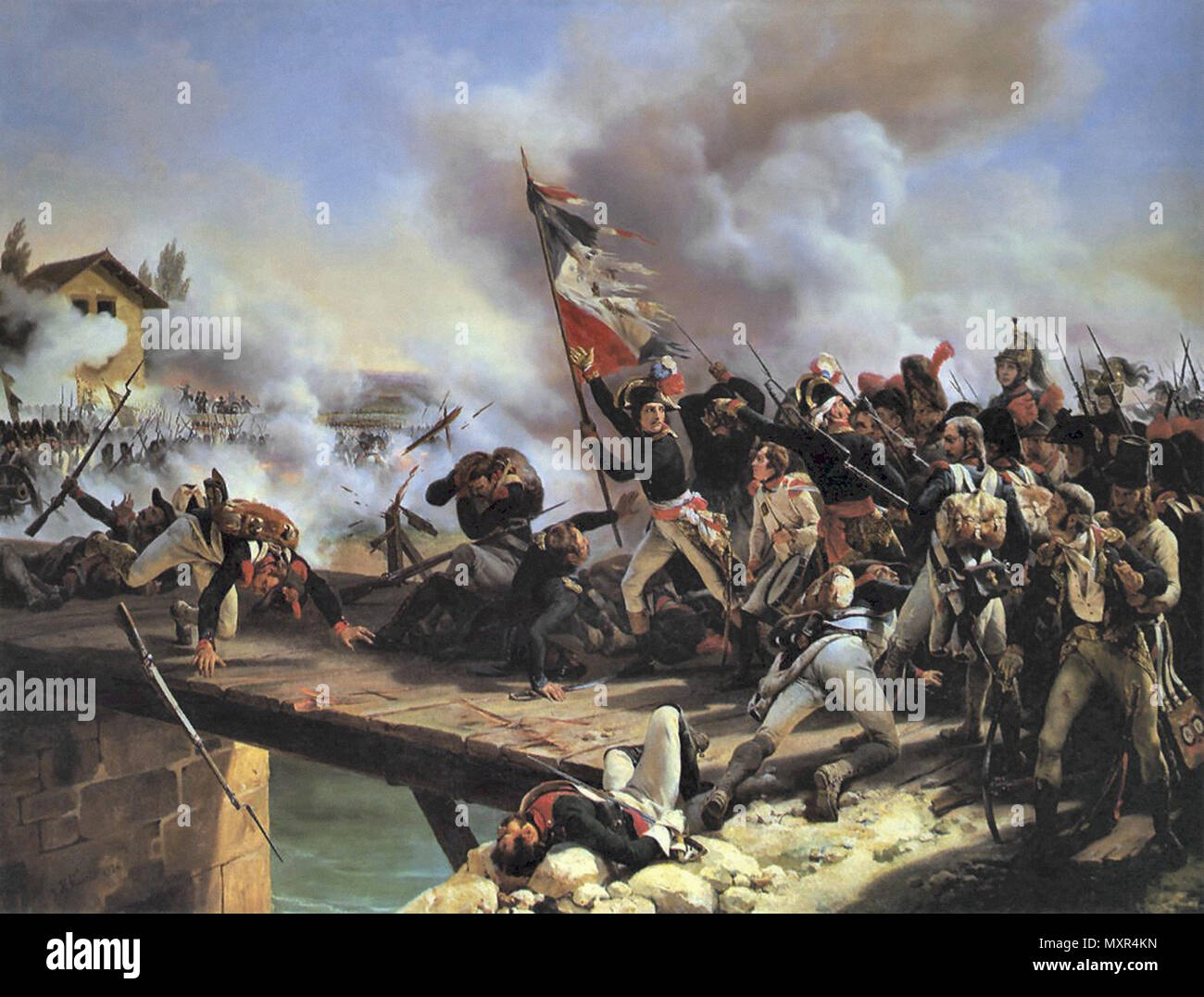 Emile Jean Horace Vernet - La bataille du Pont d'Arcole Photo Stock - Alamy