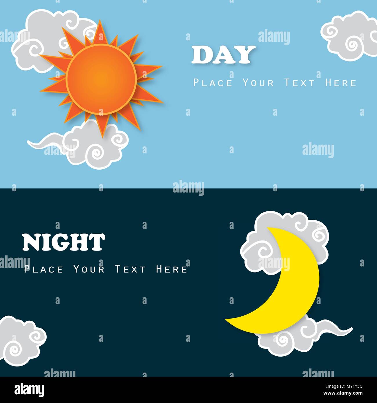 Jour et nuit, télévision, symboles vectoriels - illustration ...
