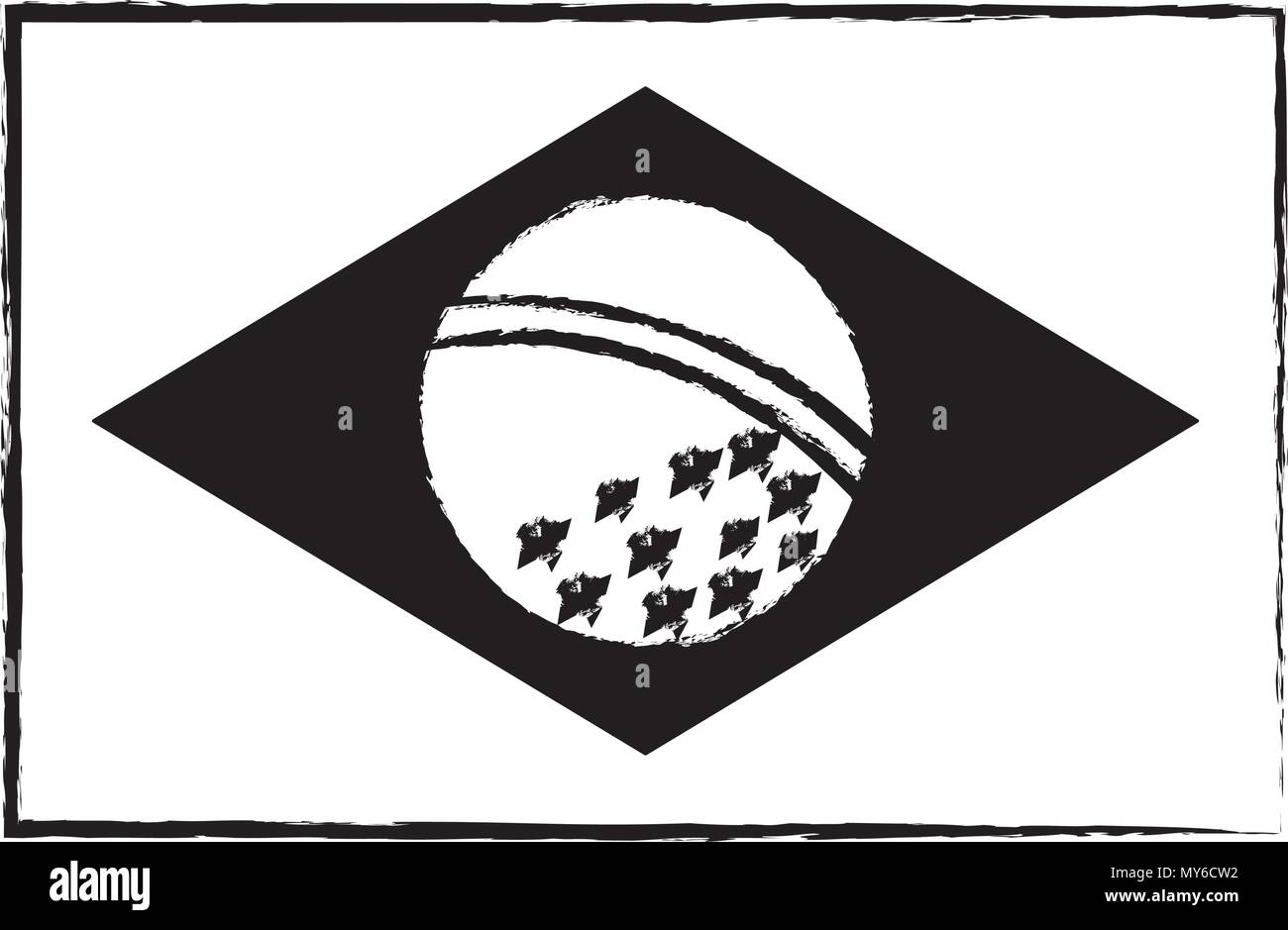 L'icône du drapeau du Brésil sur fond blanc, vector illustration Image ...