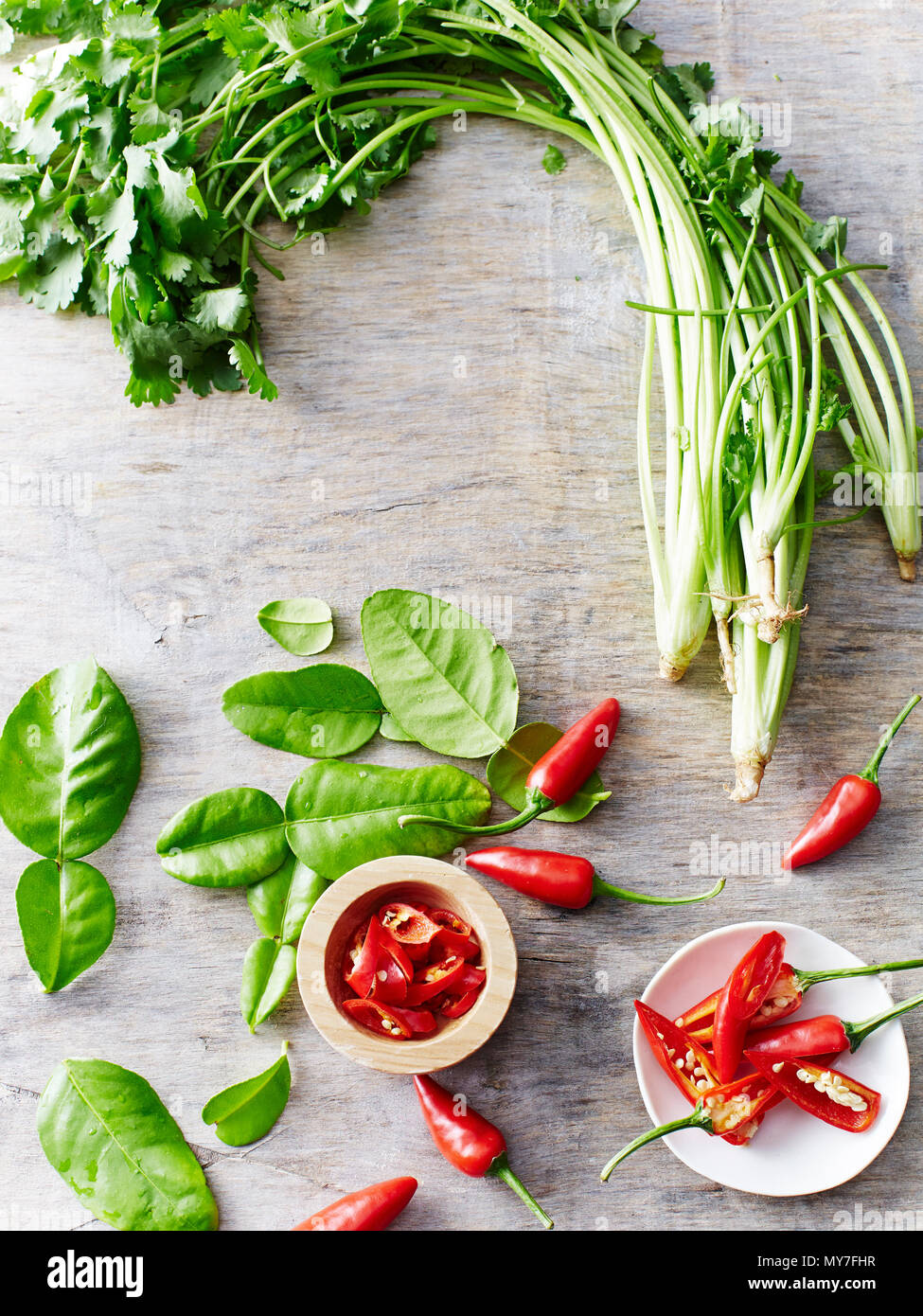 Coriandre et citron vert Banque de photographies et d’images à haute ...