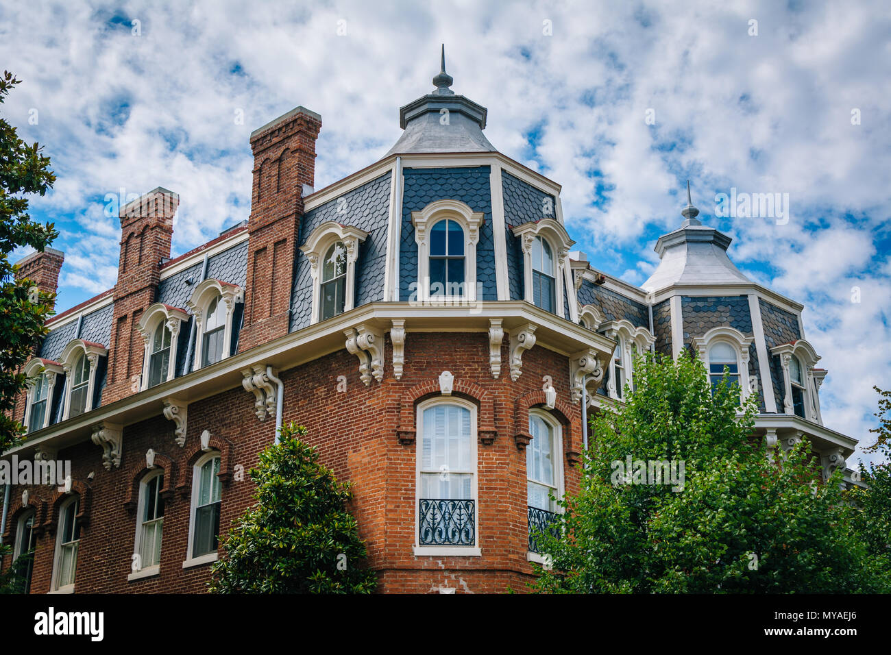 Détails de l'architecture d'une maison à Georgetown, Washington, DC ...