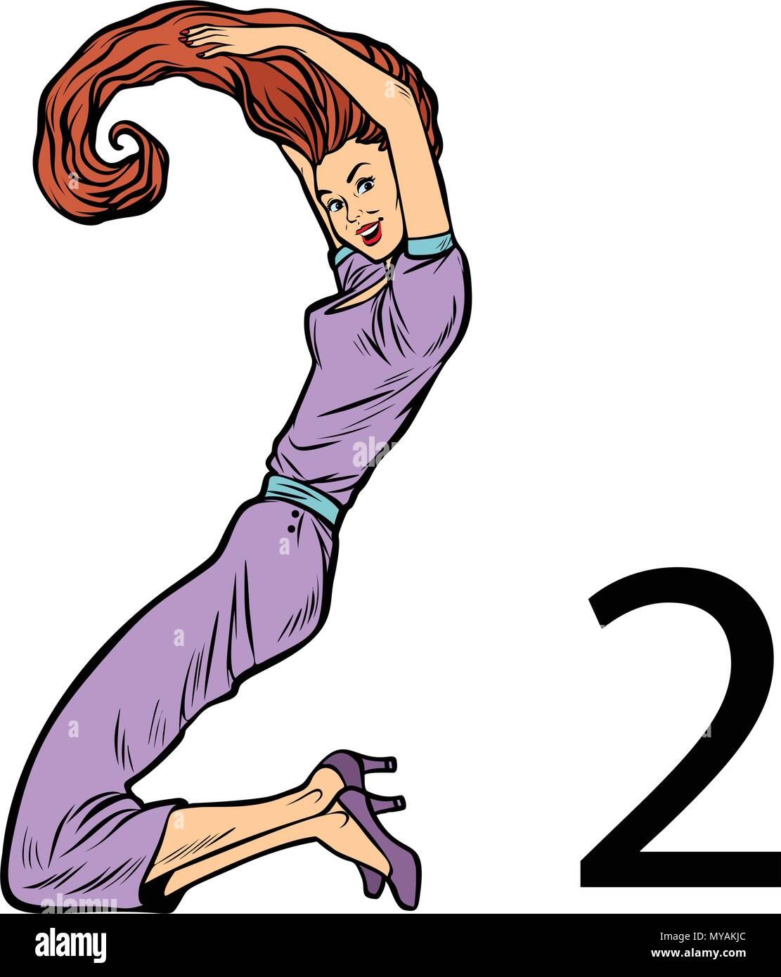 Chiffre deux Banque d'images vectorielles - Alamy