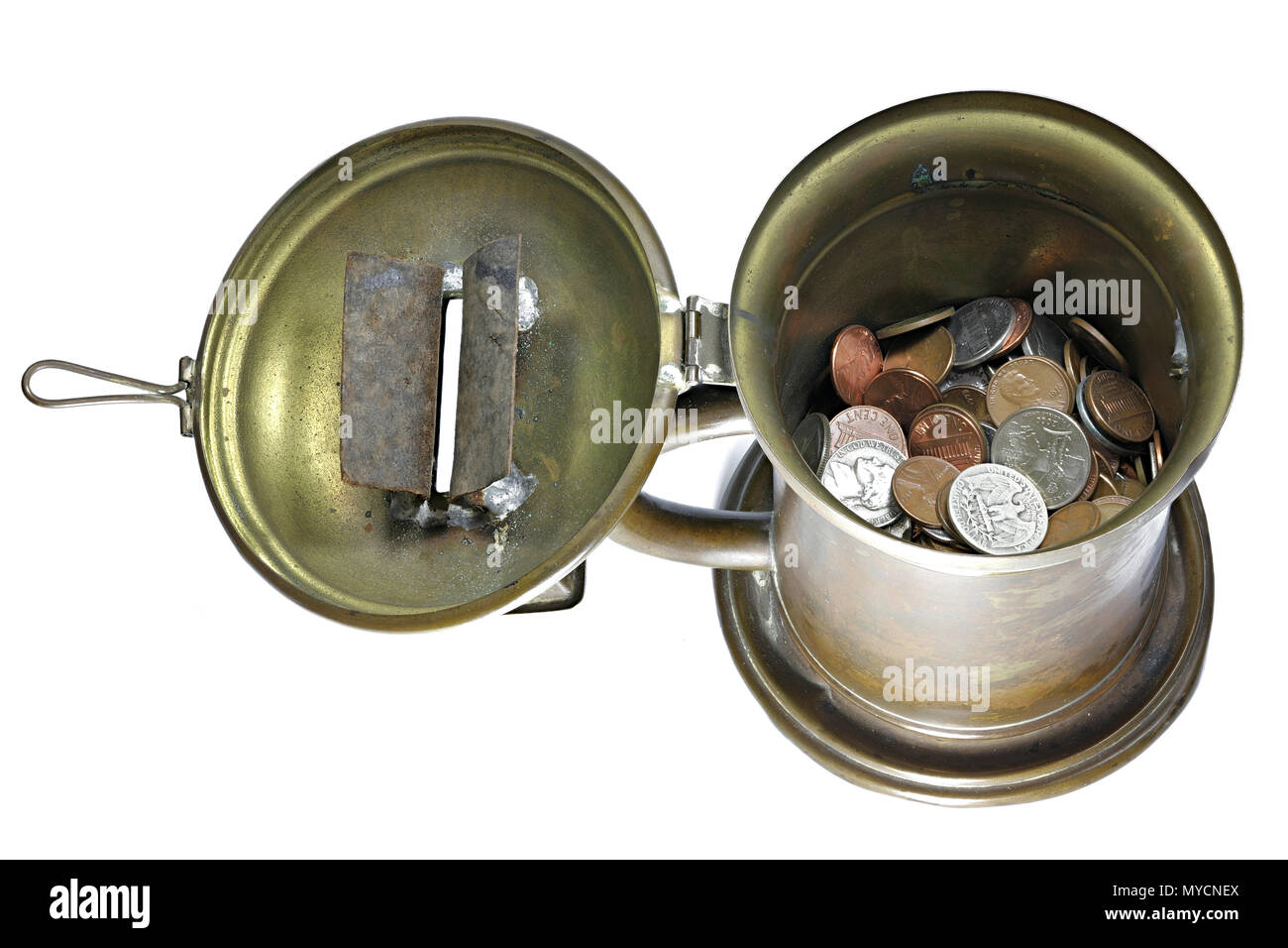 Vintage charity collection box Banque d'images détourées - Alamy