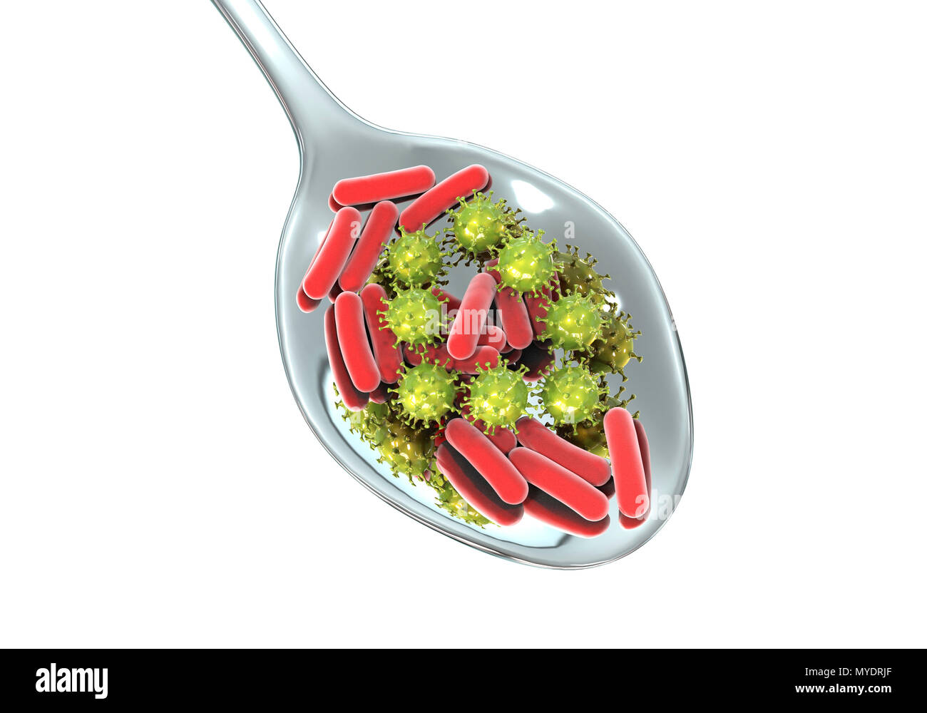 Toxi-infections, illustration conceptuelle. Une infection d'origine ...