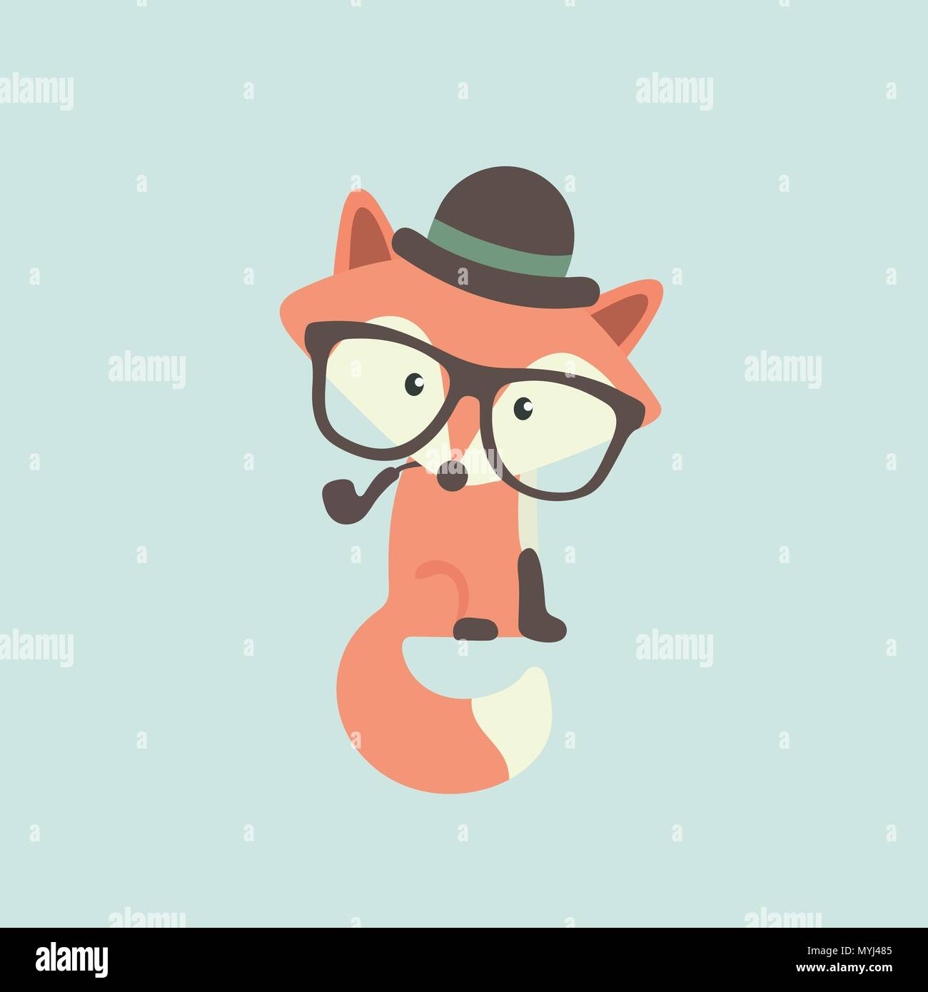 Le renard cartoon Banque d'images vectorielles - Alamy