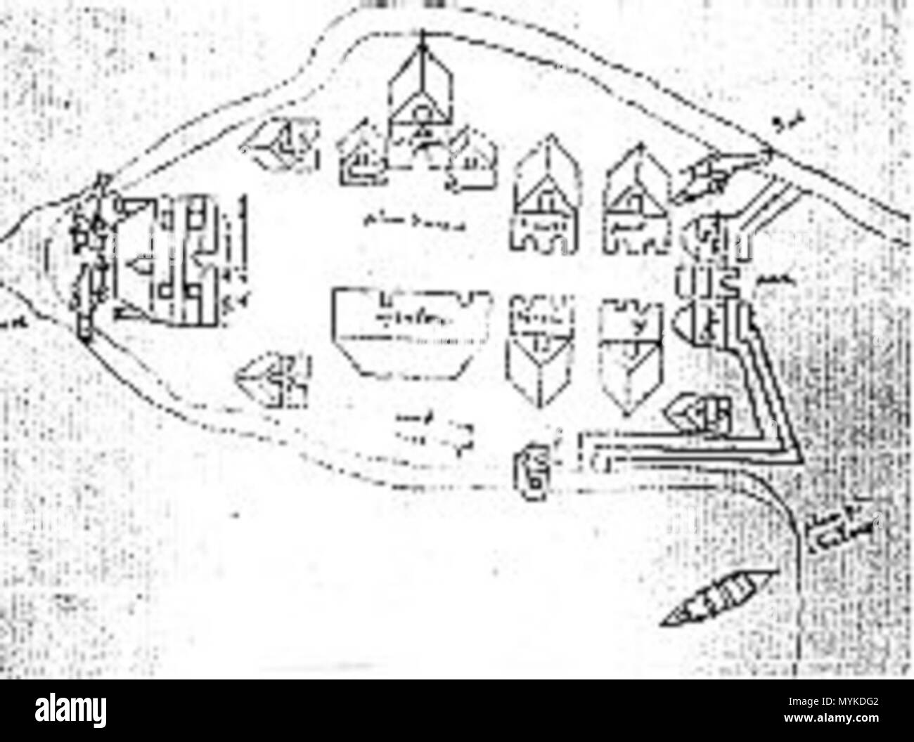 Montreal map Banque d'images noir et blanc - Alamy