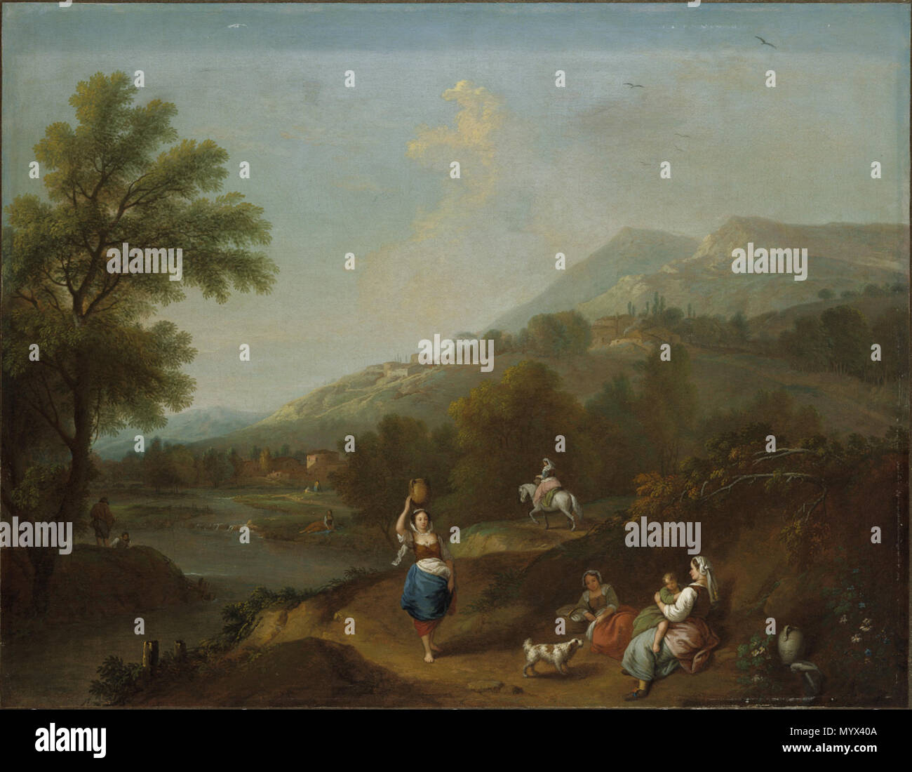 Paysage avec des personnages Banque de photographies et d’images à ...