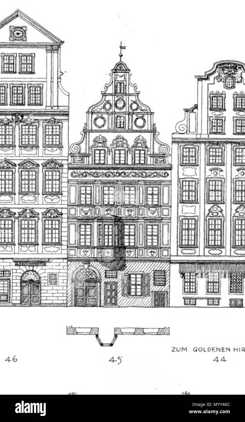 . Polski : Fasada kamienicy nr 45 wrocławskim na Rynku. Rekonstrukcją ...