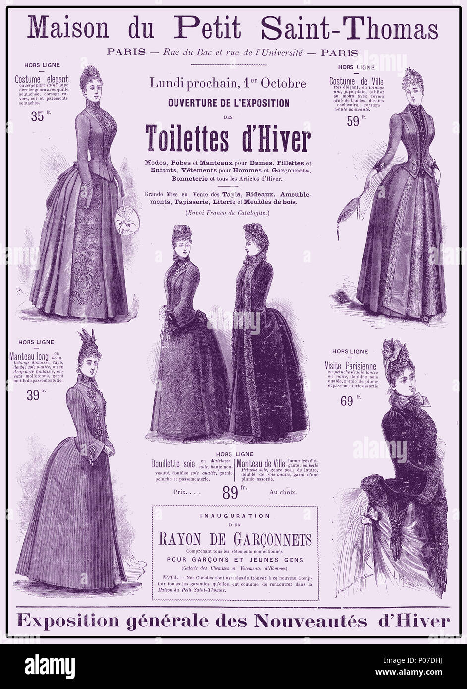 Publicité Des Années 1800 Photos & Publicité Des Années 1800 Images - Alamy