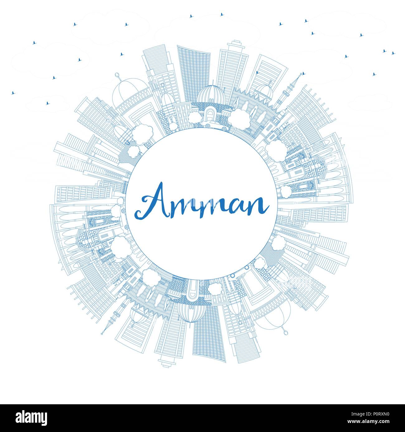 Skyscraper amman jordan Banque d'images vectorielles - Alamy