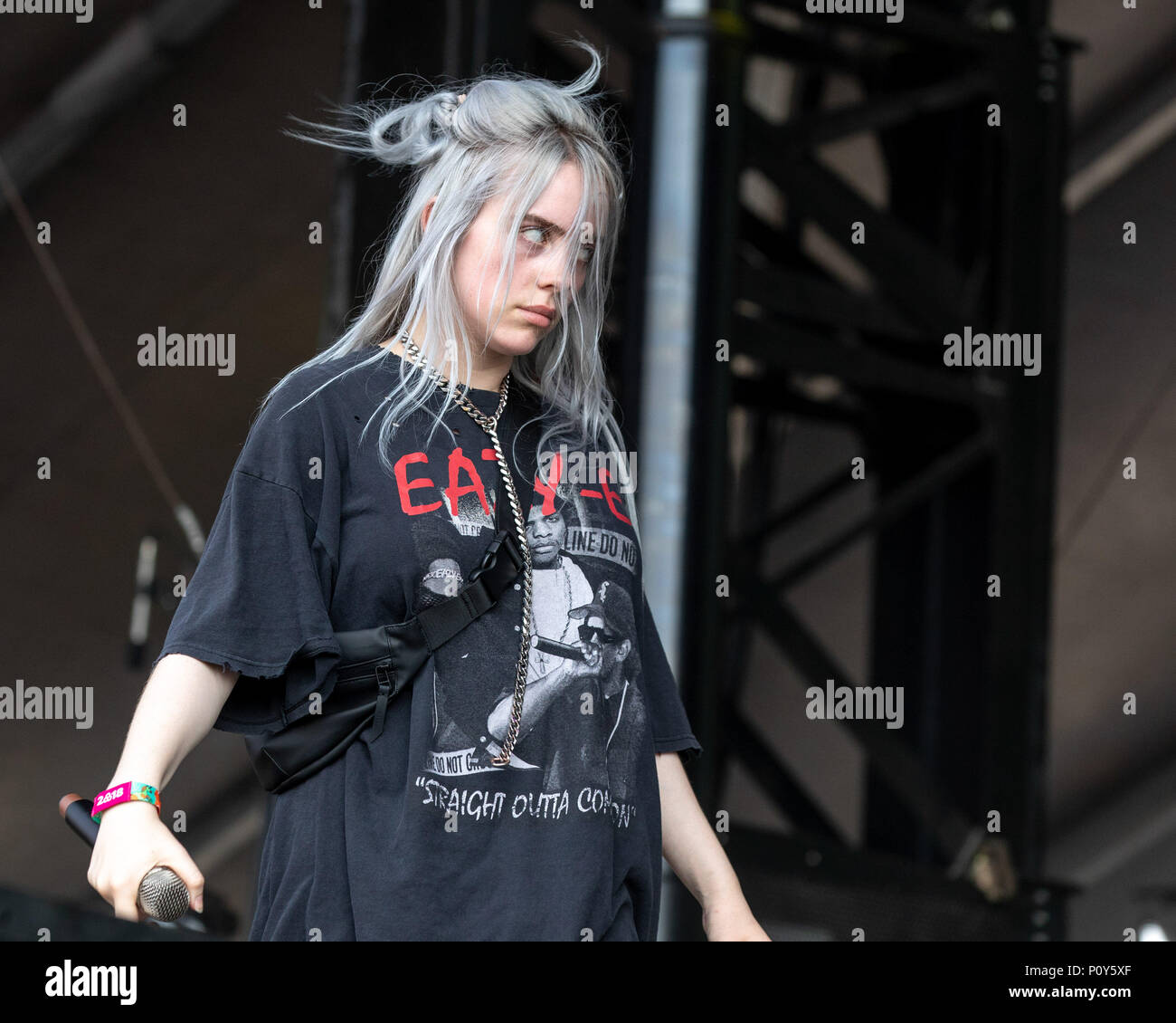 9 juin 2018 - Manchester, New York, États-Unis - BILLIE EILISH au cours ...