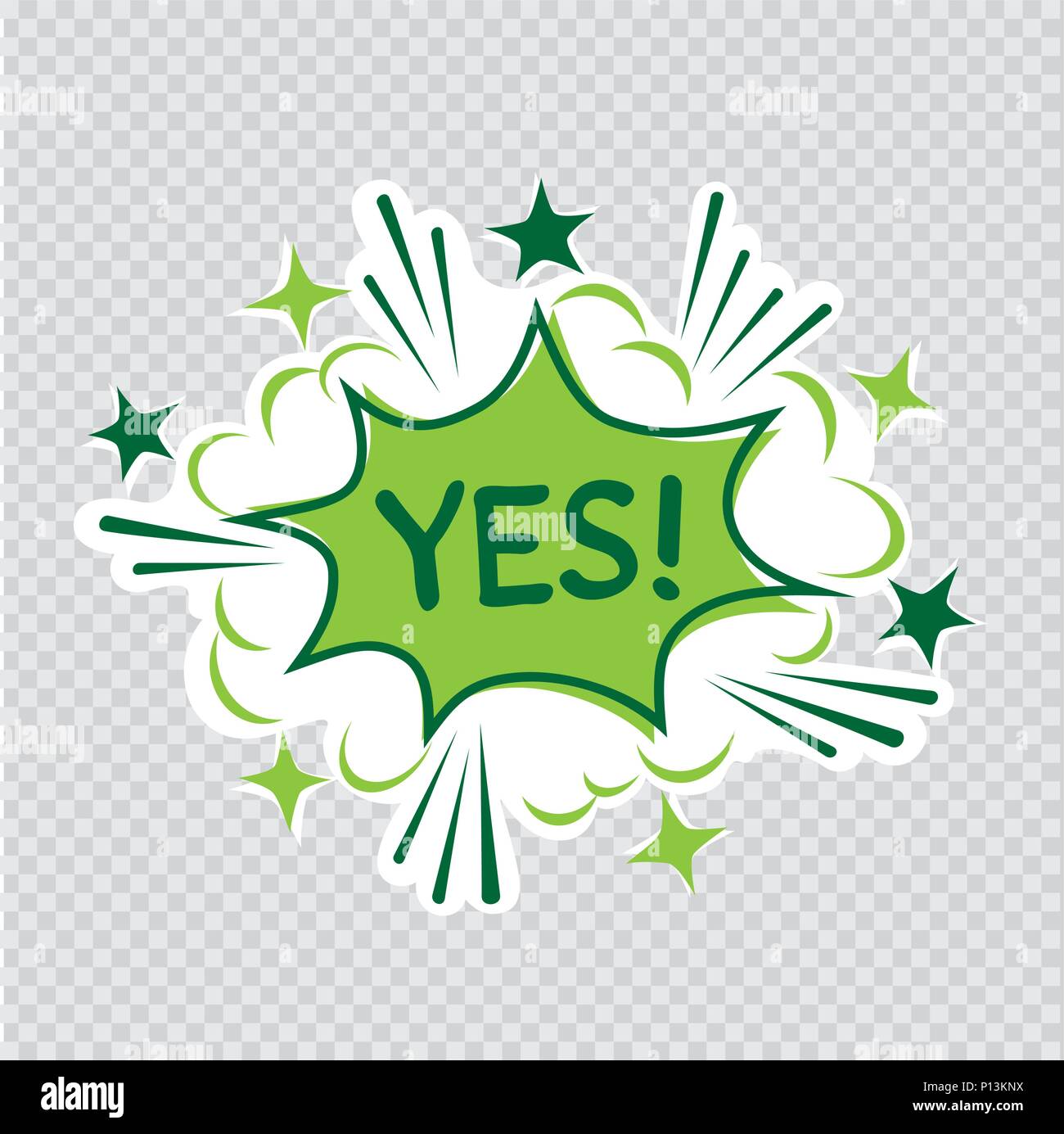 Cartoon yes symbol bubble Banque de photographies et d’images à haute ...