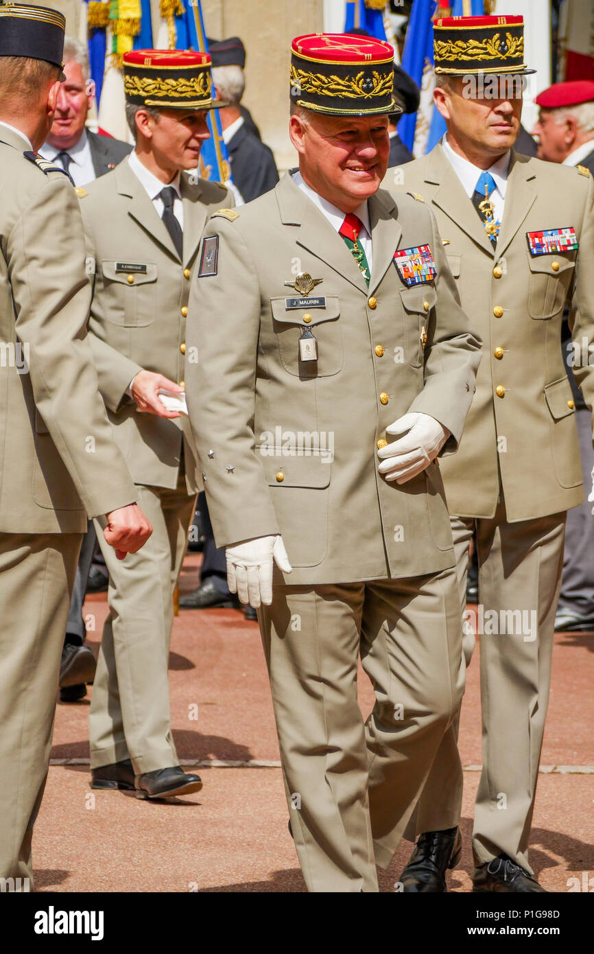 Le général Jean Maurin, chef de la Légion étrangère française, Lyon ...