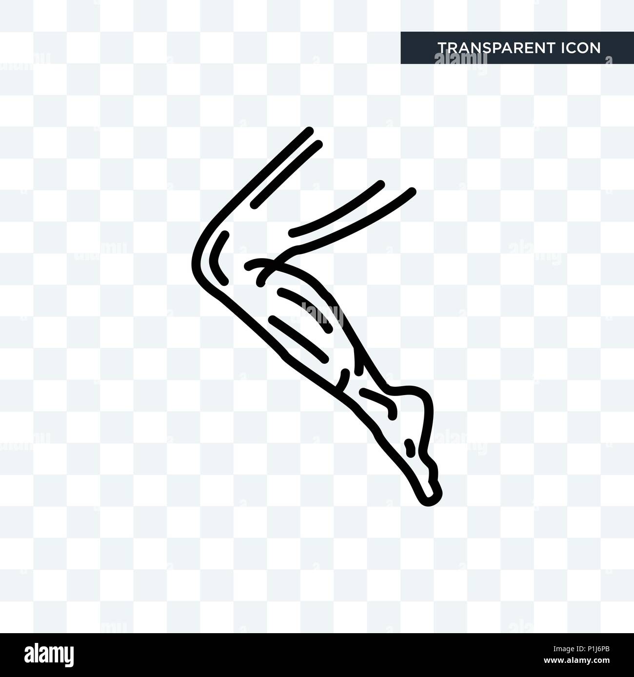 Jambe hommes icône vecteur isolé sur fond transparent, les hommes ...