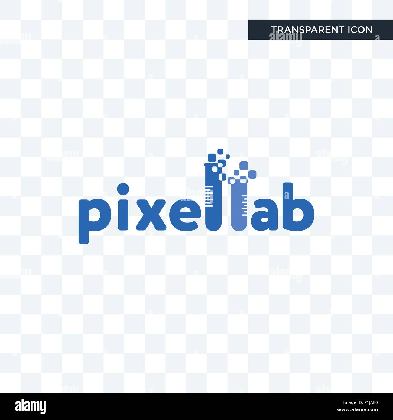 Icône vecteur pixellab isolé sur fond transparent, pixellab concept ...