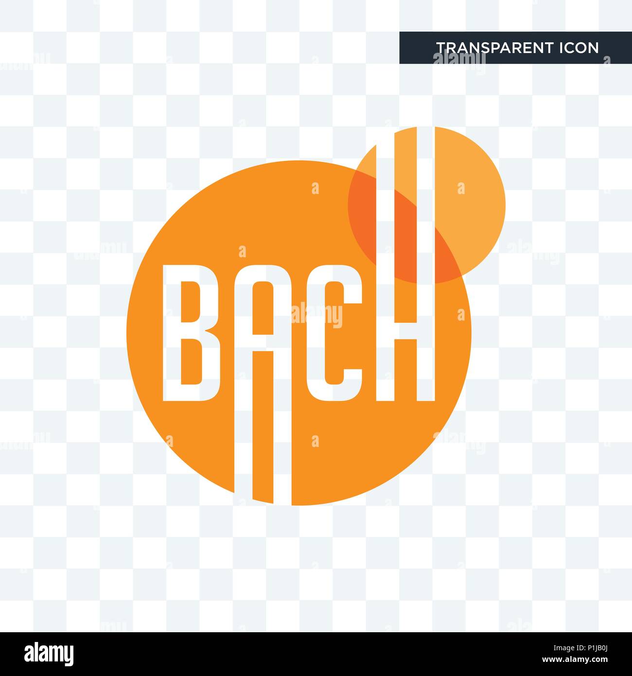 Icône vecteur bach isolé sur fond transparent, concept logo bach Image ...