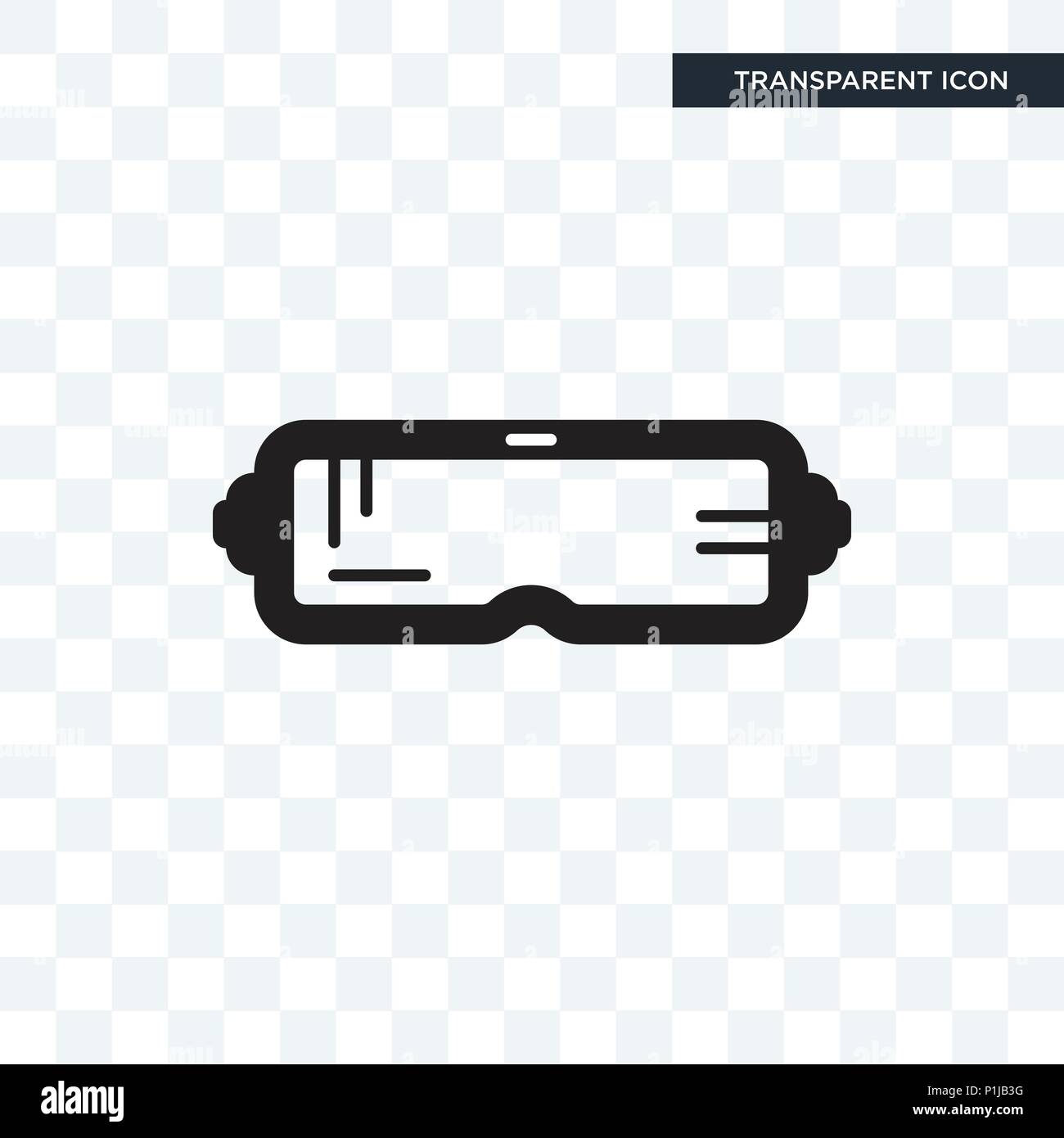 Oculus rift icône vecteur isolé sur fond transparent, Oculus rift ...
