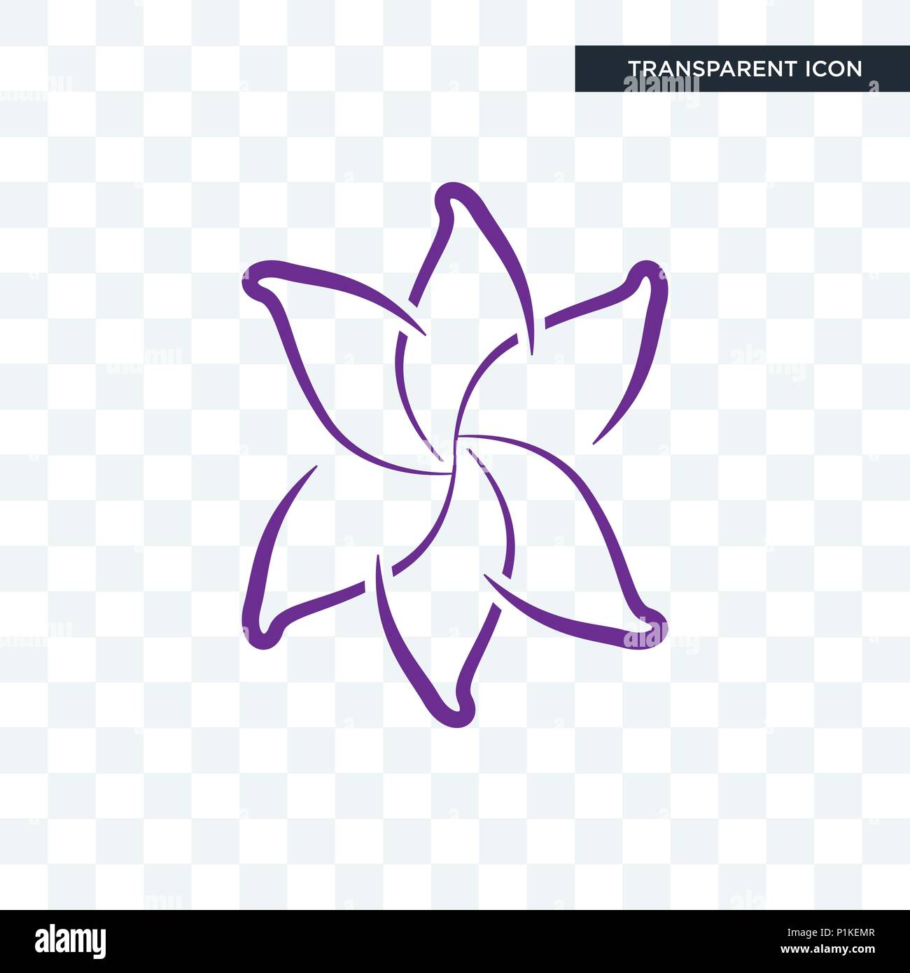 Fleur de lys icône vecteur isolé sur fond transparent, logo concept ...