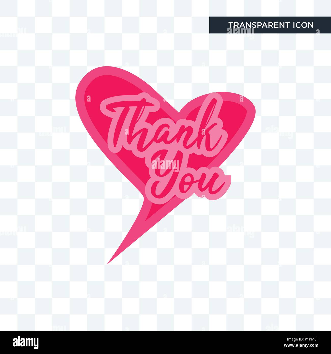 Merci icône vecteur isolé sur fond transparent, merci concept logo ...