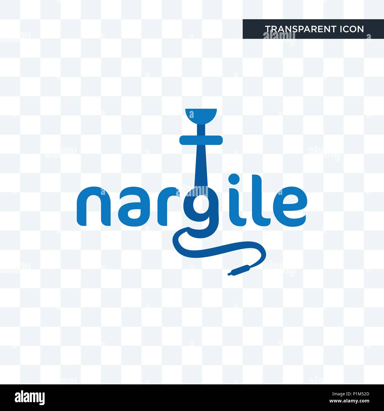 Icône vecteur narguilé isolé sur fond transparent, nargile concept logo ...