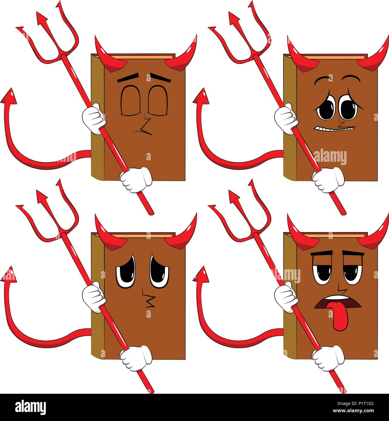 Cartoon illustration devil sad expression Banque de photographies et d ...