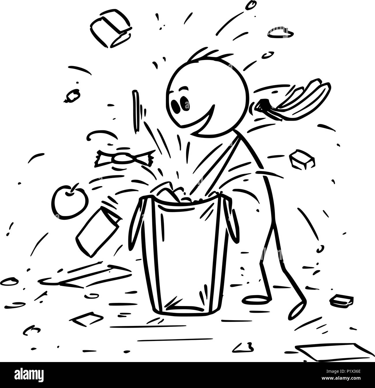 Enfant avec sac Banque d'images vectorielles - Alamy