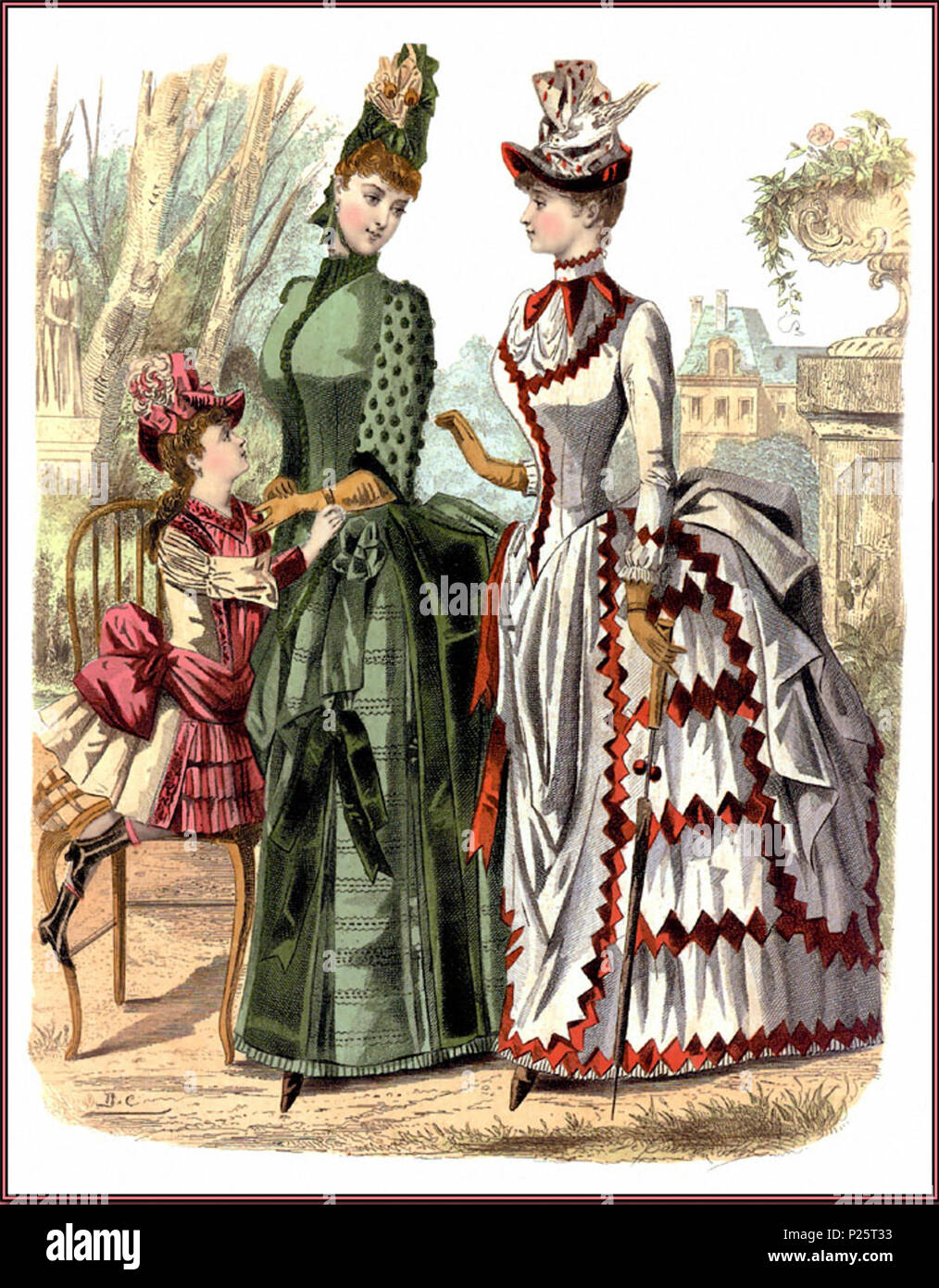 . Le milieu des années 1880 (gravure de mode analysé par C. Perrien en ...