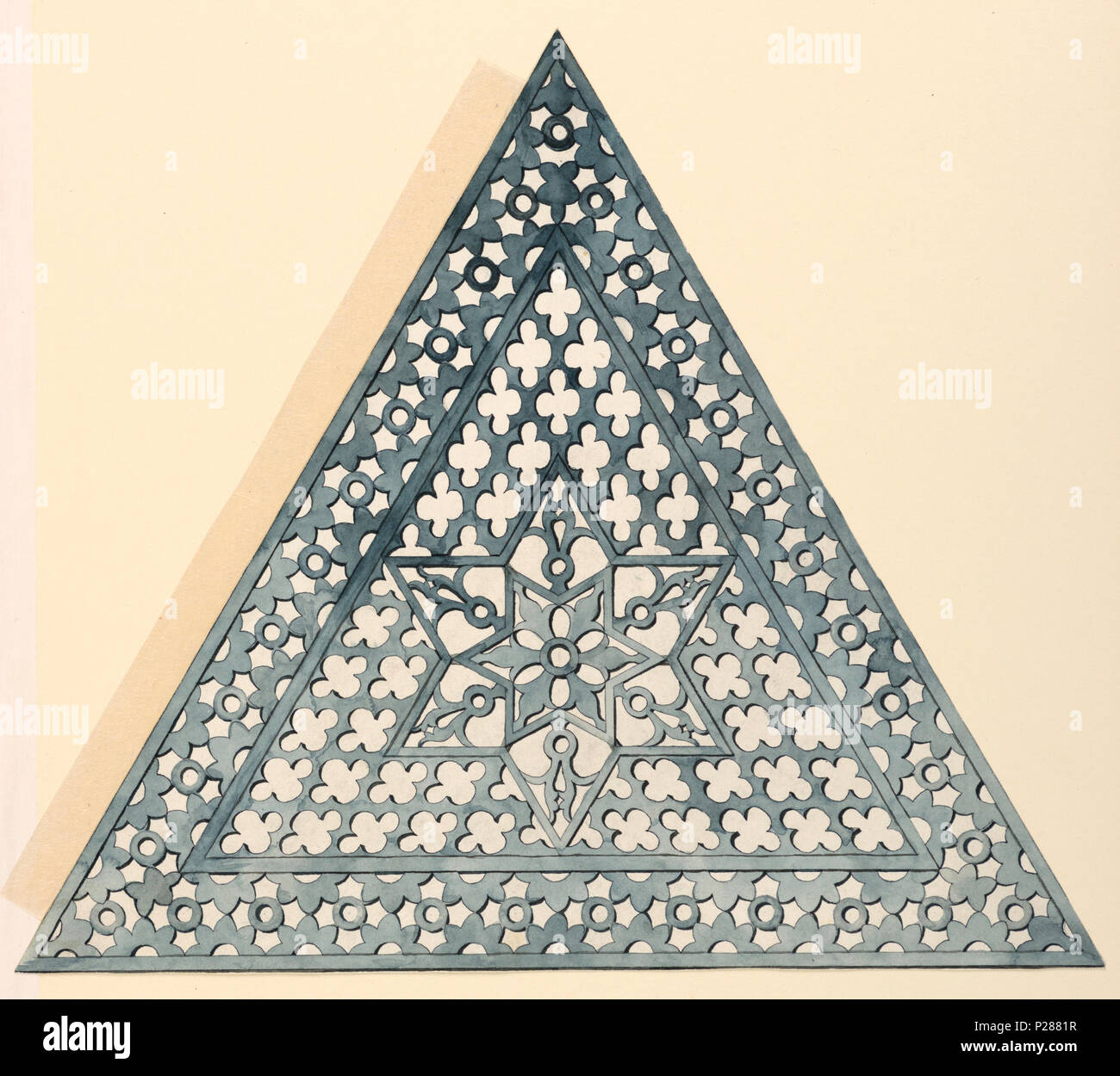 . Anglais : Dessin, Design pour percé en grilleework, 1894 . Anglais ...