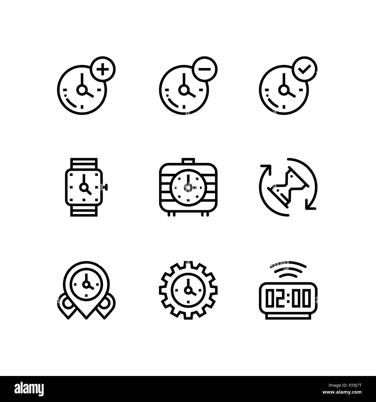 Chronometre 3 heures Banque d'images vectorielles - Alamy