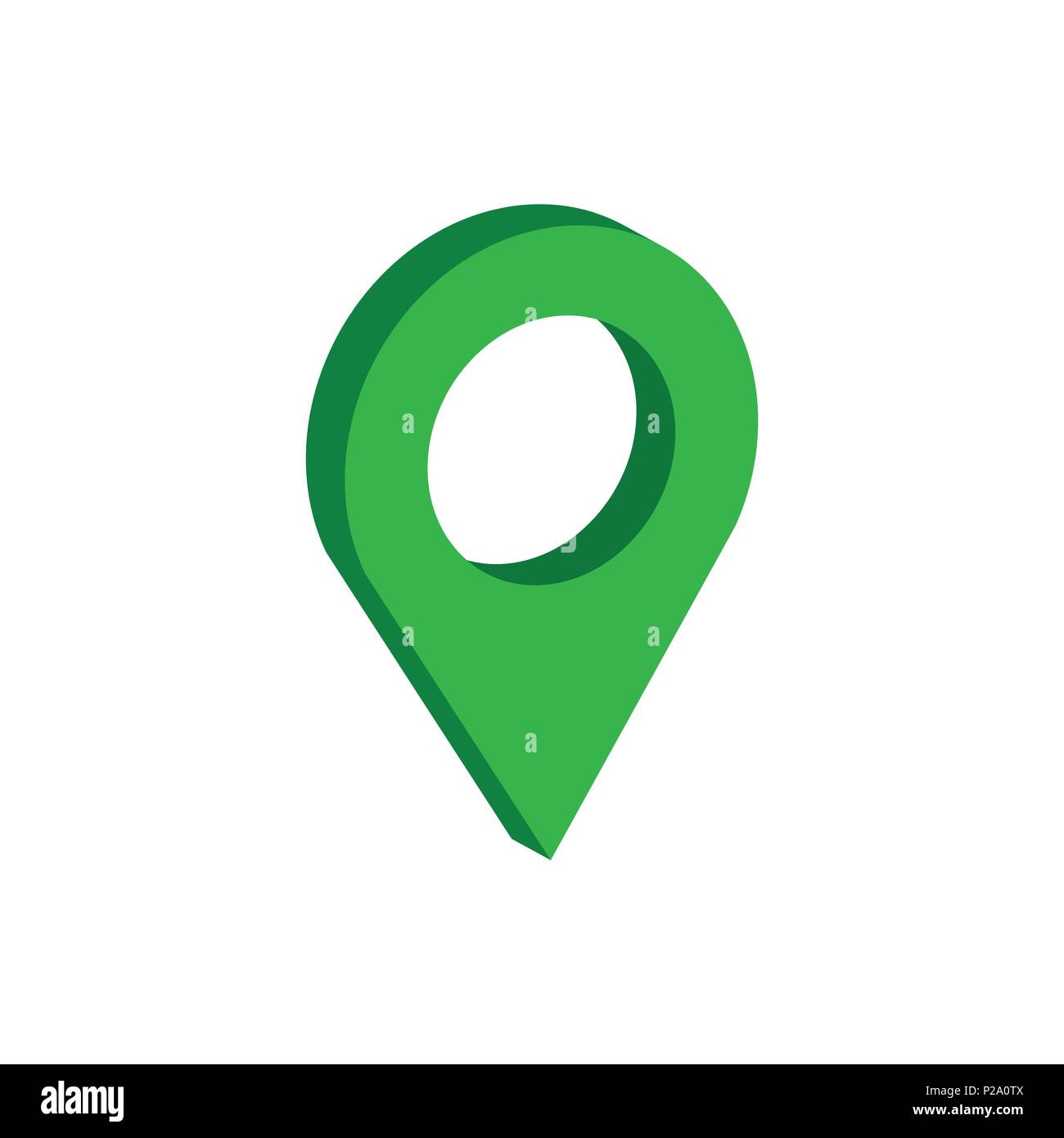 Pointeur de carte symbole. L'icône ou le logo de l'isométrique à plat ...