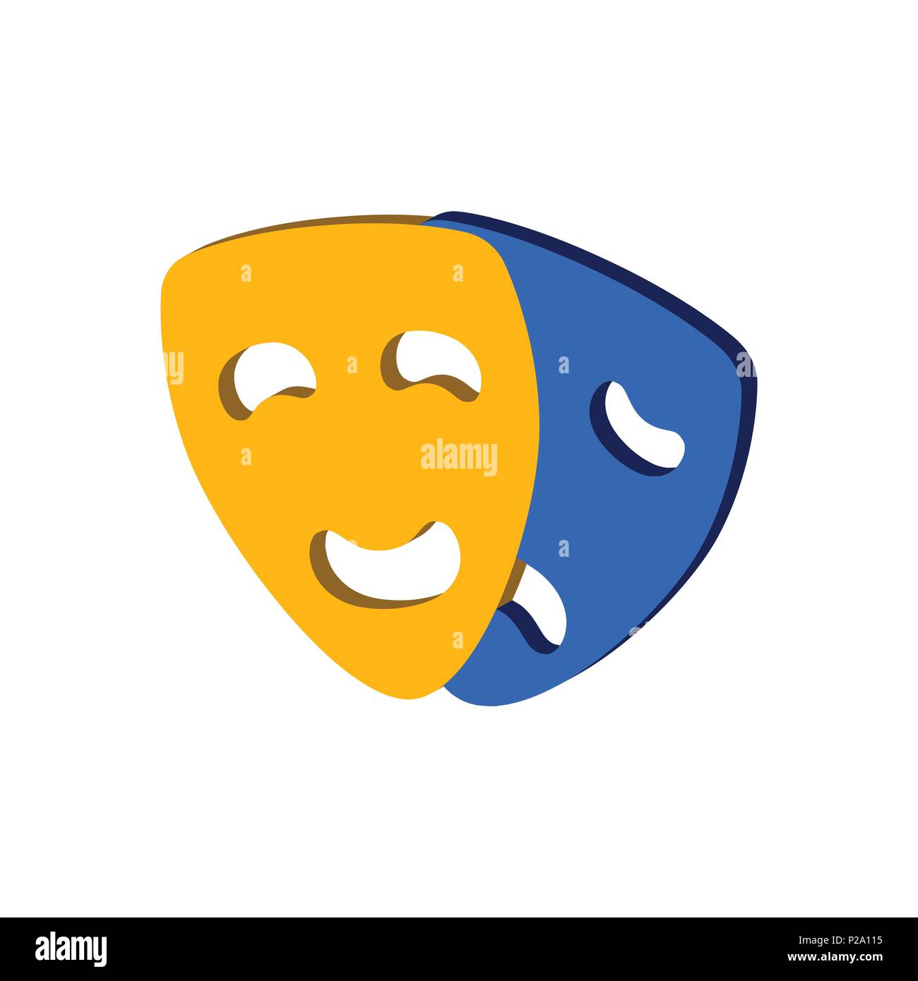 Theatre mask logo Banque de photographies et d’images à haute ...