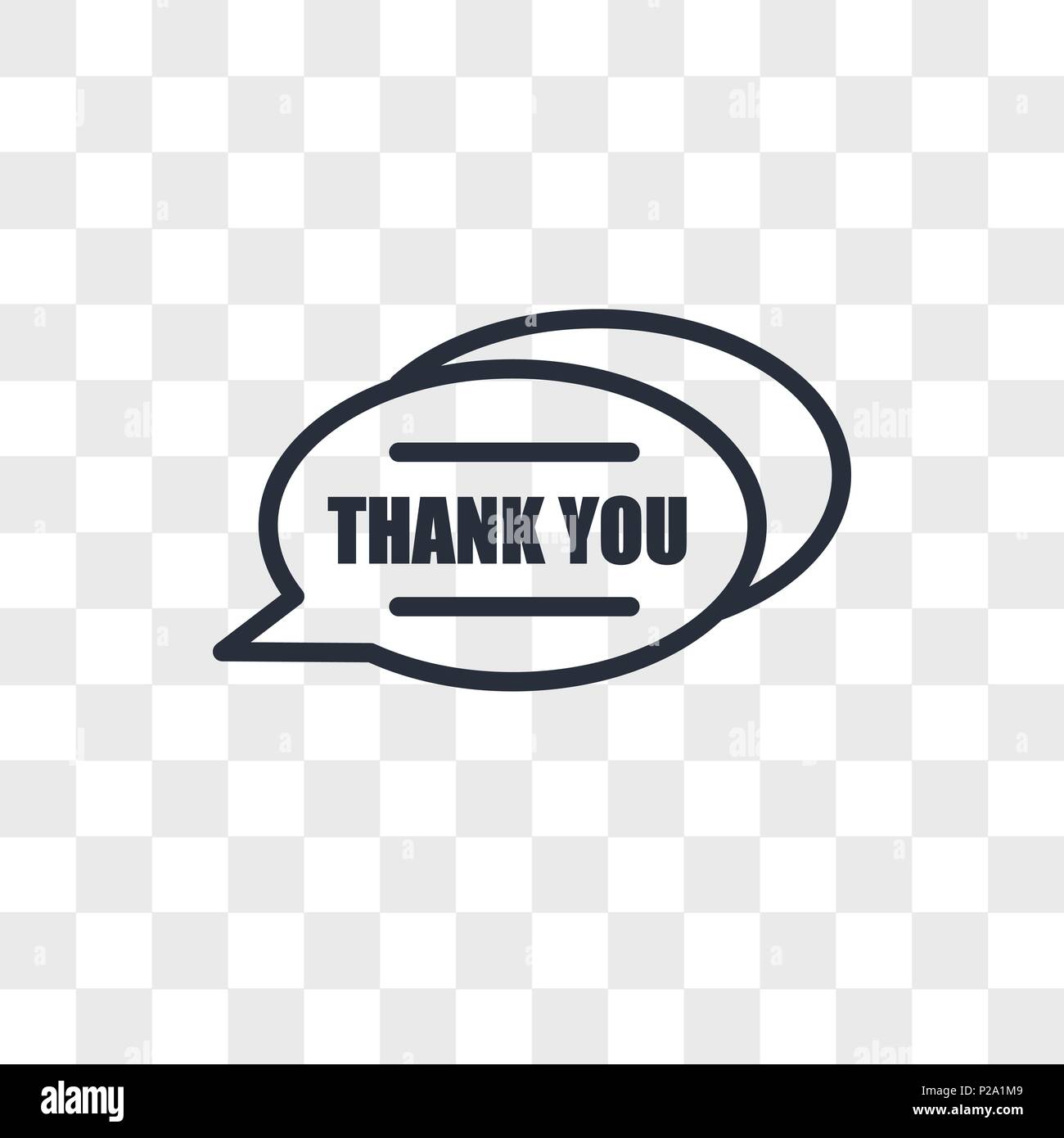 Merci icône vecteur isolé sur fond transparent, merci concept logo ...