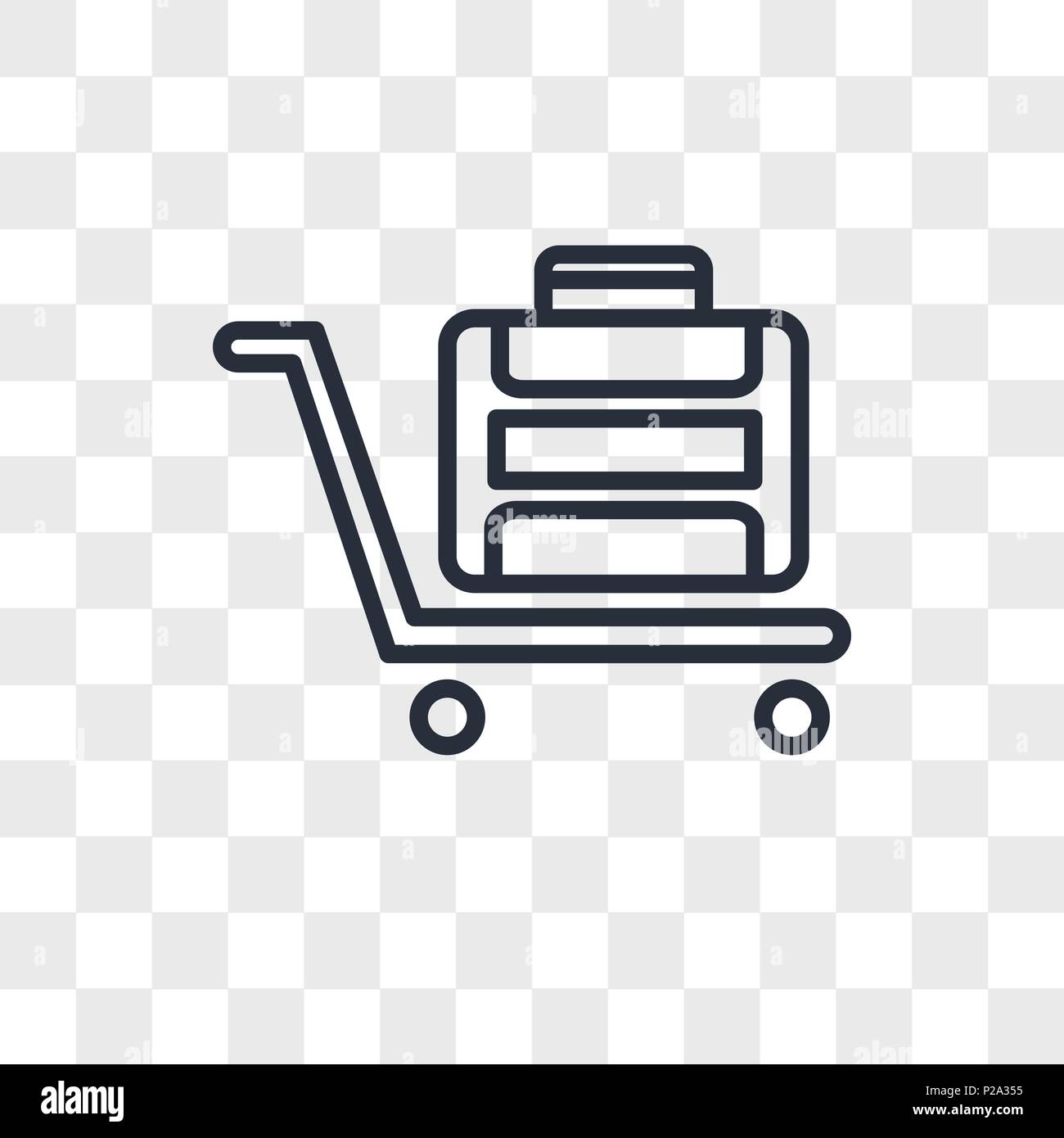 Icône vecteur valise isolé sur fond transparent, logo concept valise ...