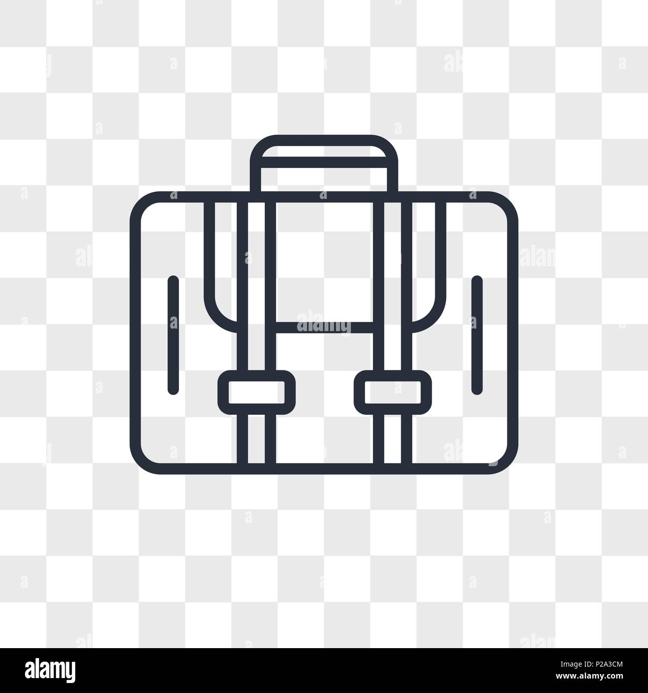 Icône vecteur valise isolé sur fond transparent, logo concept valise ...